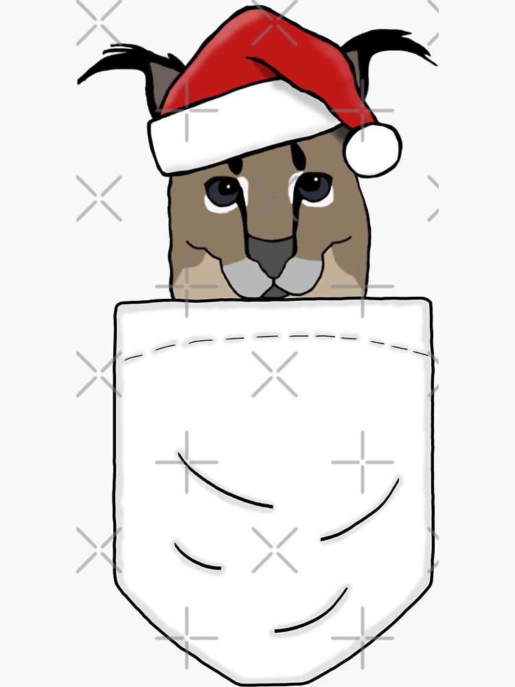 "Christmas Big Floppa in a Pocket" Sticker for Sale by DanshiStore ...