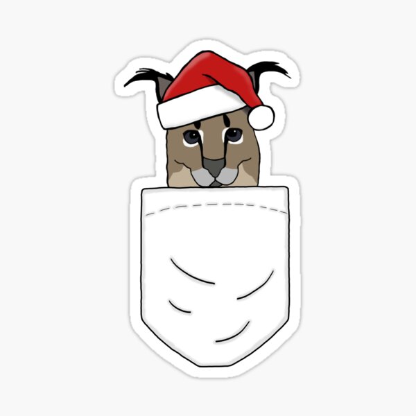 "Christmas Big Floppa in a Pocket" Sticker for Sale by DanshiStore ...