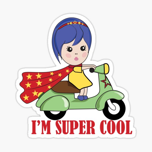 "SUPER COOL" Sticker by Randa-2511 | Redbubble