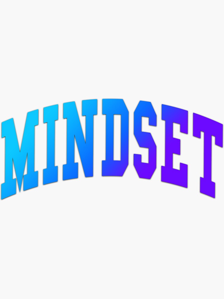 "MINDSET (Blue Gradient)" Sticker by MardiBoy | Redbubble