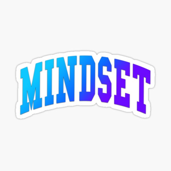 "MINDSET (Blue Gradient)" Sticker by MardiBoy | Redbubble