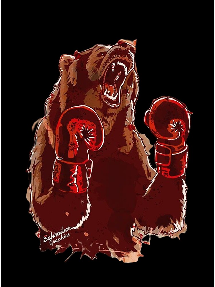 "Boxing bear" Poster for Sale by KrachtIsPatsers | Redbubble