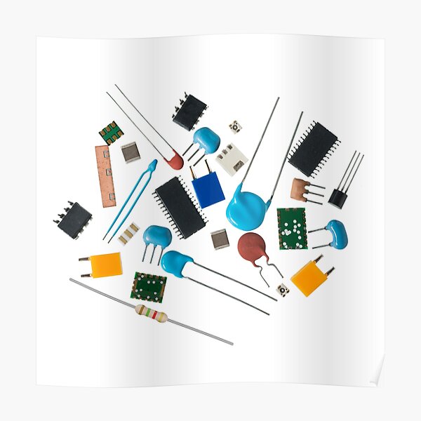 "Electronics components collage art" Poster by EngineersArt | Redbubble