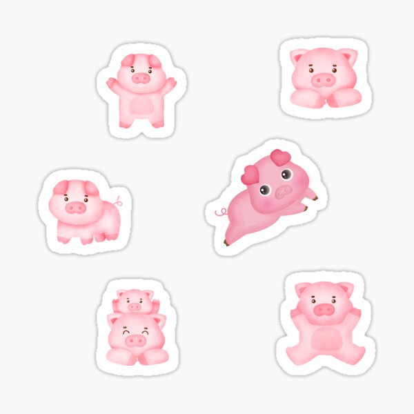 "Piggy" Sticker by lodarohit | Redbubble