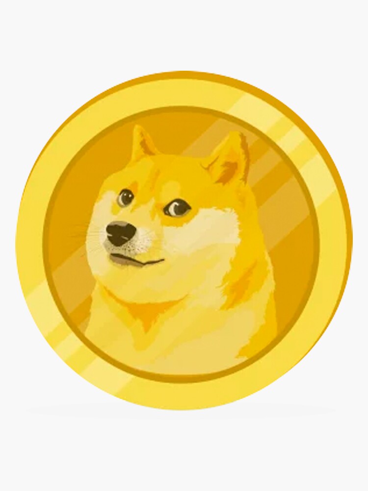 "Doge Coin" Sticker for Sale by Meme-School | Redbubble