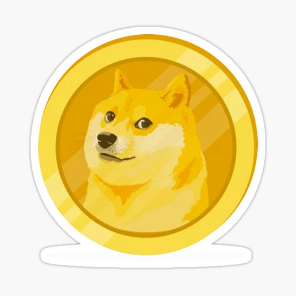 "Doge Coin" Sticker for Sale by Meme-School | Redbubble