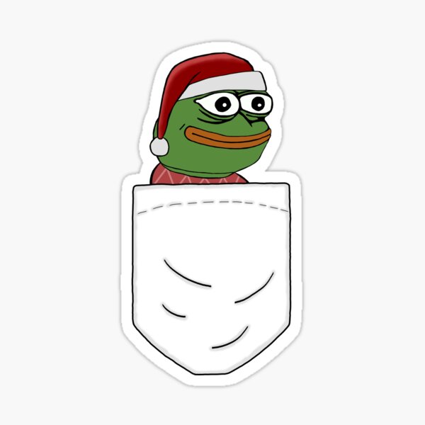"Christmas YEP Twitch Emote in a Pocket" Sticker for Sale by ...