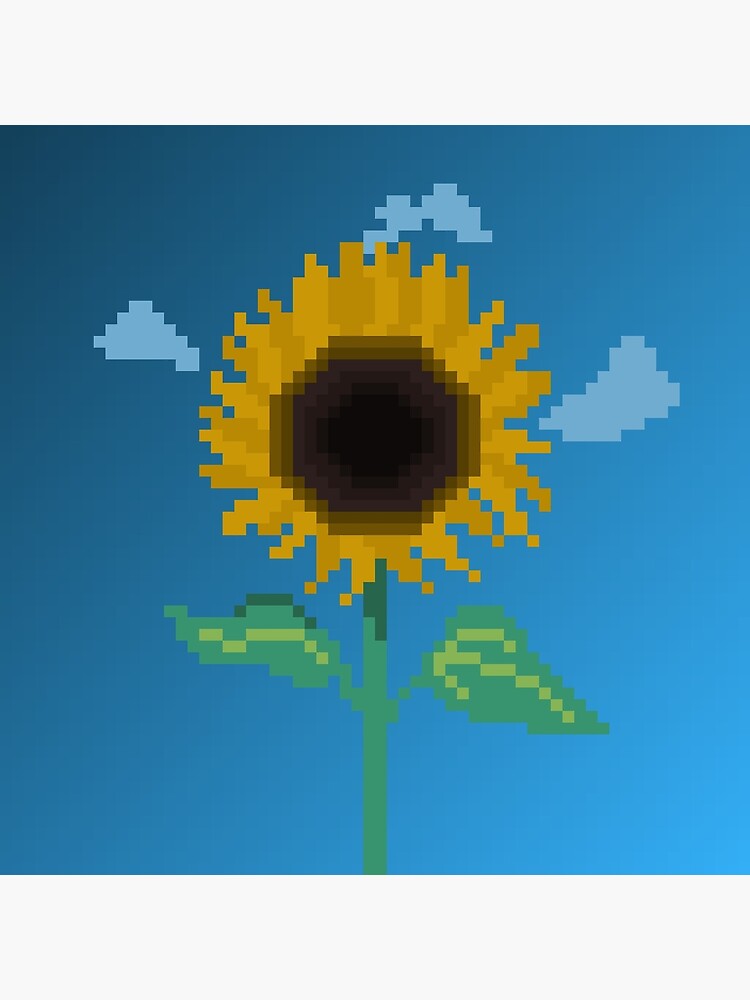 "Pixel Art Sunflower" Art Print for Sale by EpicPixelGamer | Redbubble