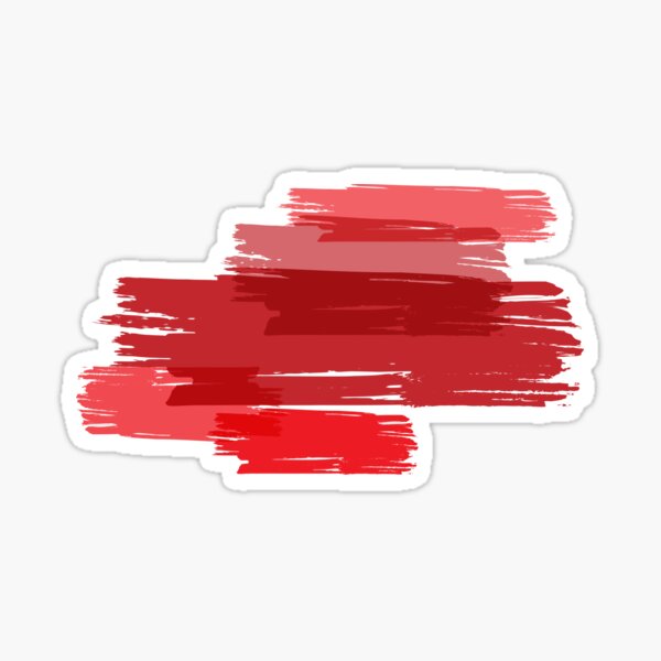 "Abstract Art Shape Red Colour" Sticker by jinoart | Redbubble