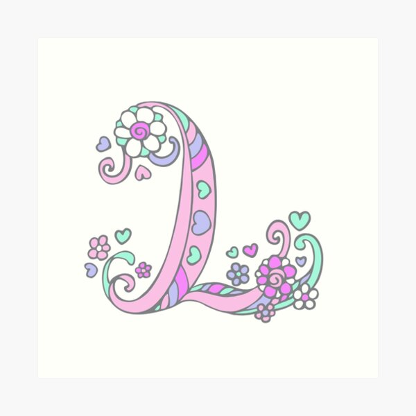"Monogram letter L decorative typographic art" Art Print for Sale by ...