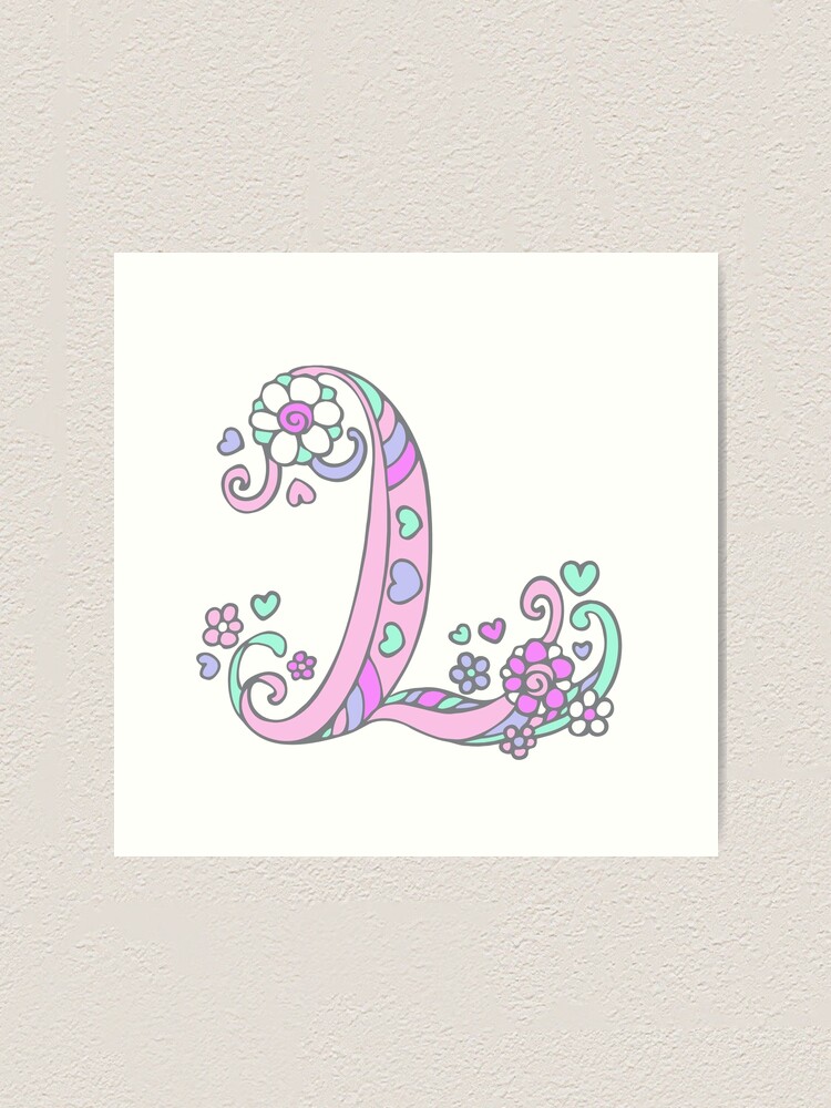 "Monogram letter L decorative typographic art" Art Print for Sale by ...