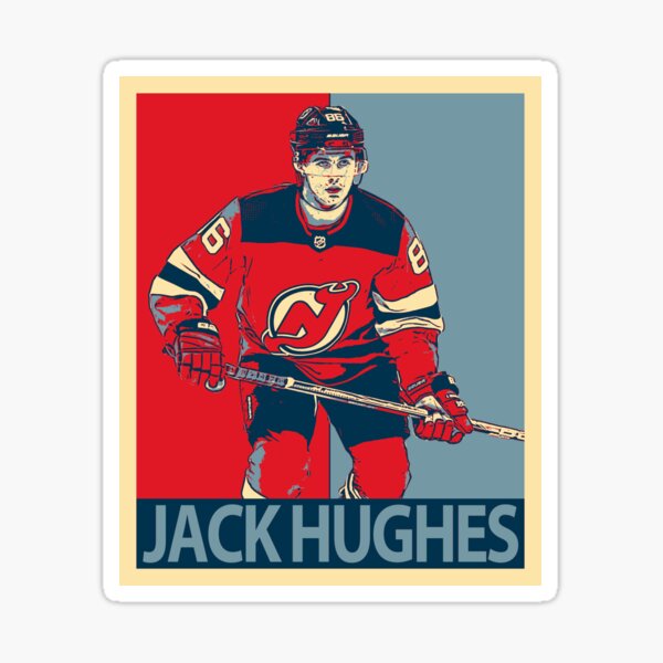 "Jack Hughes" Sticker for Sale by Yushashop | Redbubble
