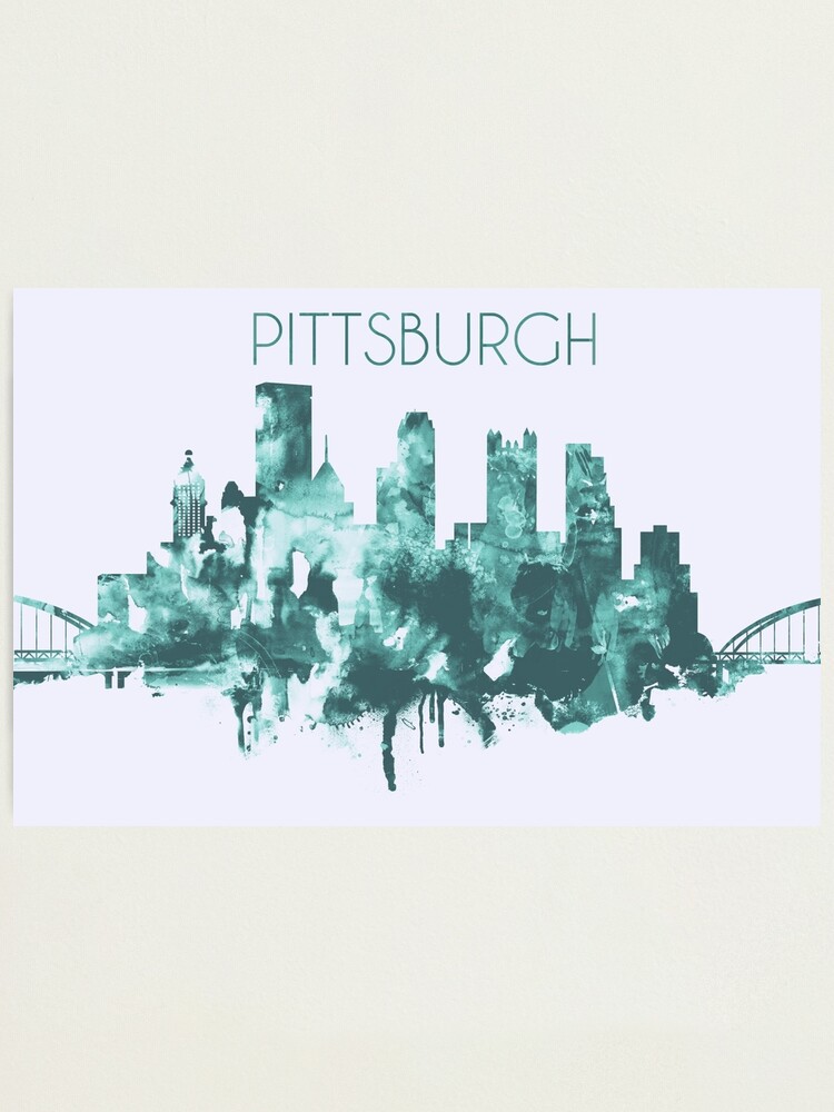 "Pittsburgh Skyline Poster, Wall Decor, Artistic Modern City Print ...