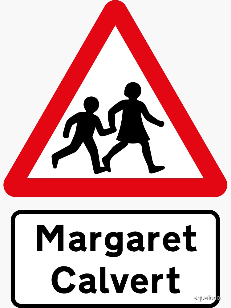 "Margaret Calvert Road SIgn" Sticker for Sale by squaloco | Redbubble