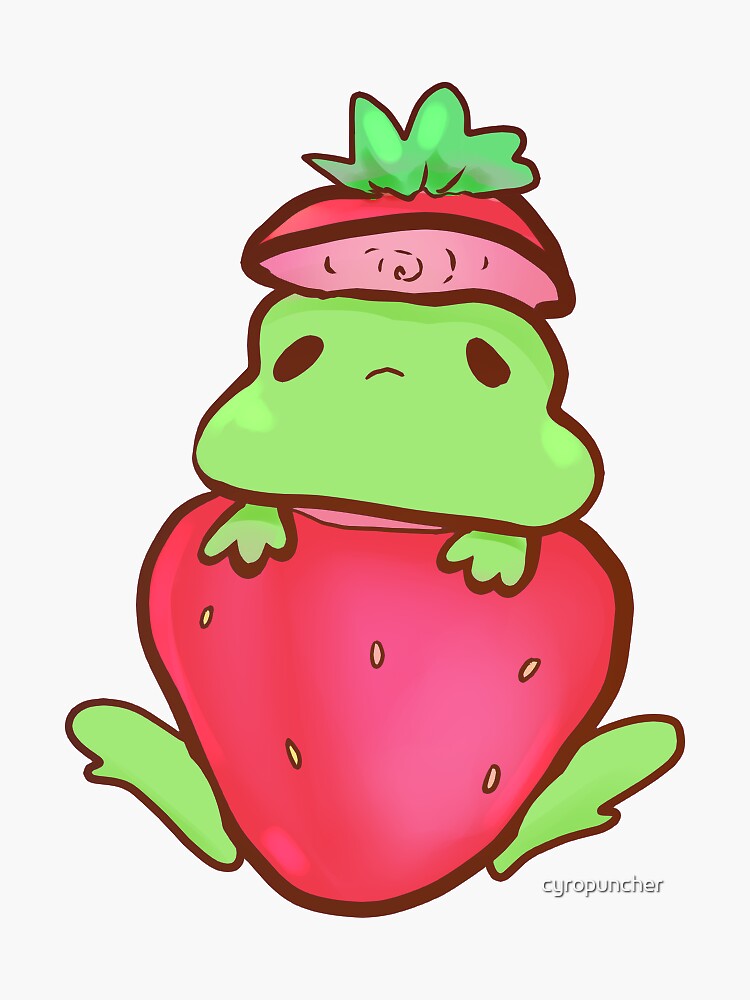 "Strawberry Frog" Sticker for Sale by cyropuncher | Redbubble
