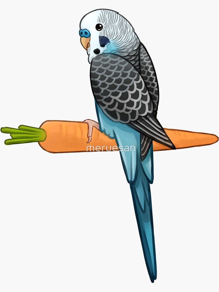 "Cute Budgie" Sticker for Sale by meruesan | Redbubble