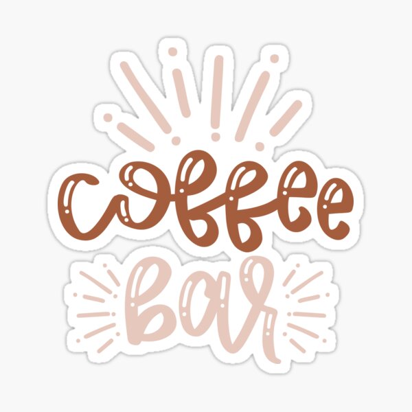 "Coffee Bar" Sticker for Sale by davidgalanart | Redbubble