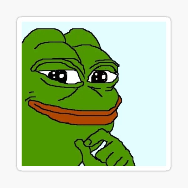"Pepe Frog Meme" Sticker by GoldenTicketer | Redbubble