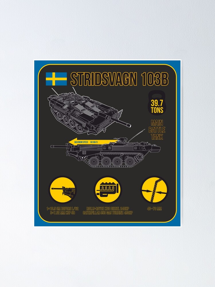 "Who likes tanks! Strv 103B Swedish Tank" Poster for Sale by FAawRay ...