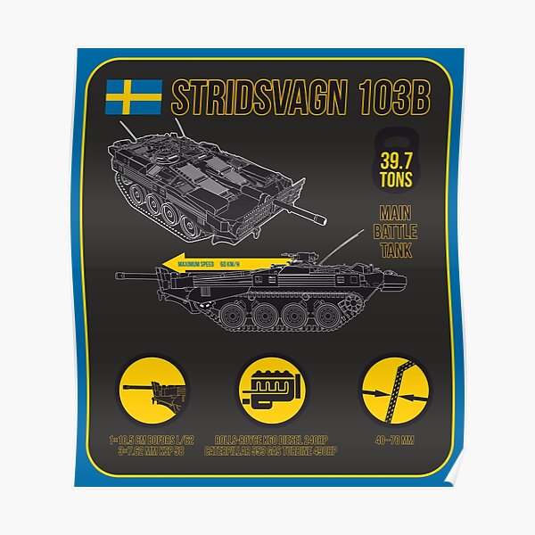 "Who likes tanks! Strv 103B Swedish Tank" Poster for Sale by FAawRay ...