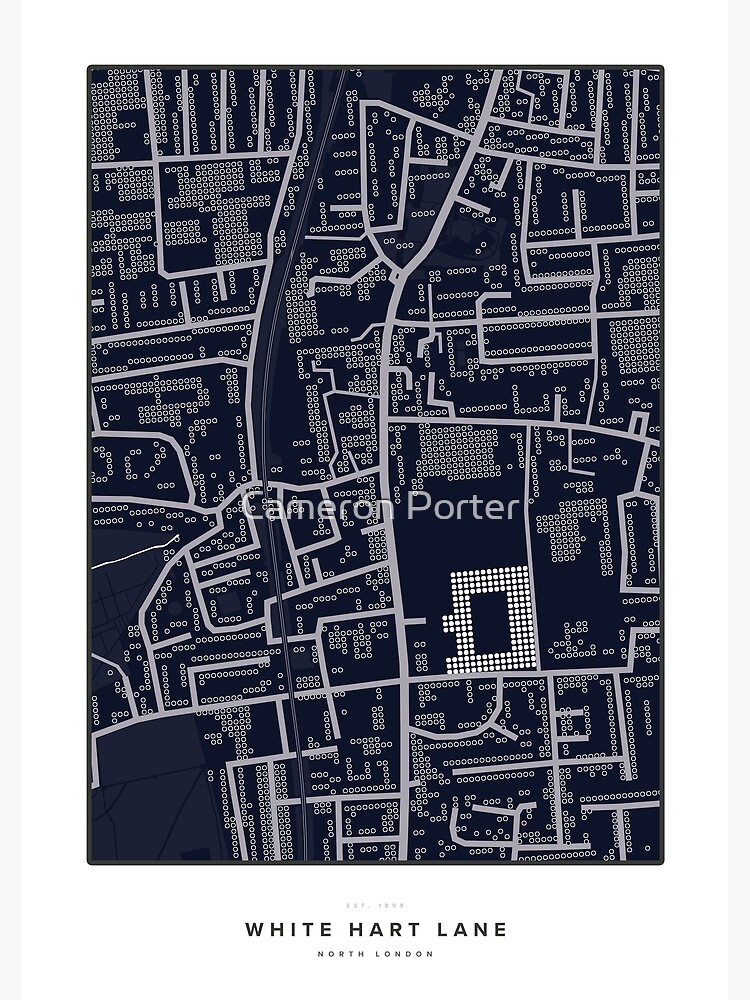Lámina fotográfica «Mapa de puntos del estadio de White Hart Lane ...