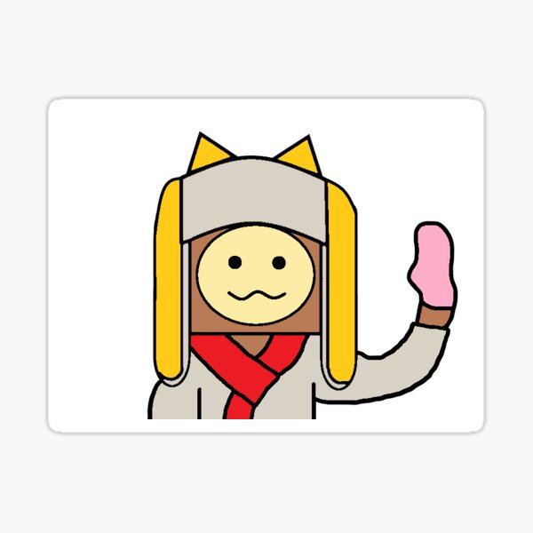 "Square monkey wearing a winter set" Sticker by SaintAhn | Redbubble