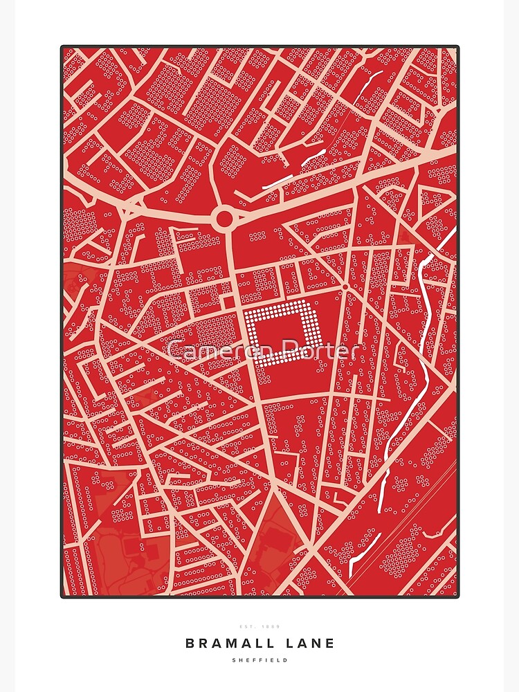 Póster «Mapa de puntos del estadio Bramall Lane - Sheffield United ...