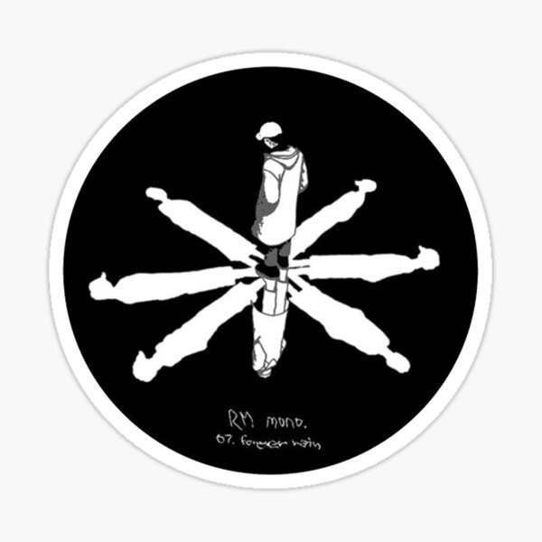 "RM Mono Sticker" Sticker by nisnismeijer | Redbubble
