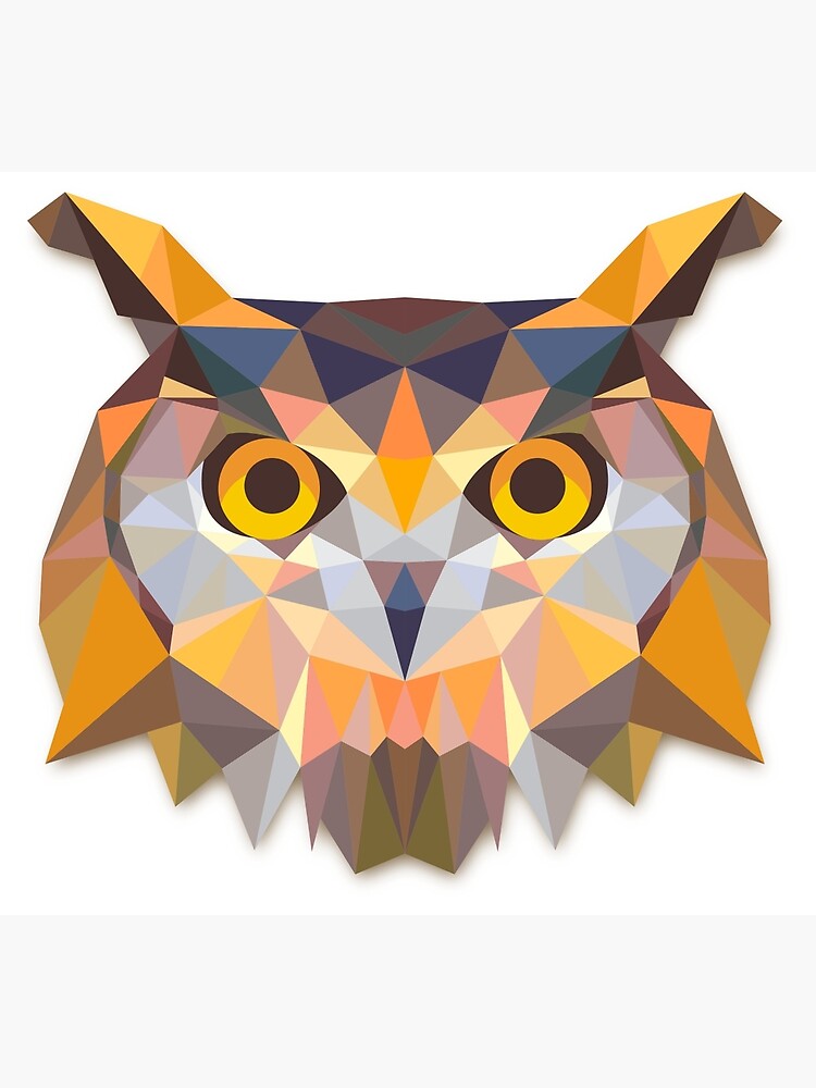 "triangle owl, abstract owl, wild life, owl, bird, abstract bird ...