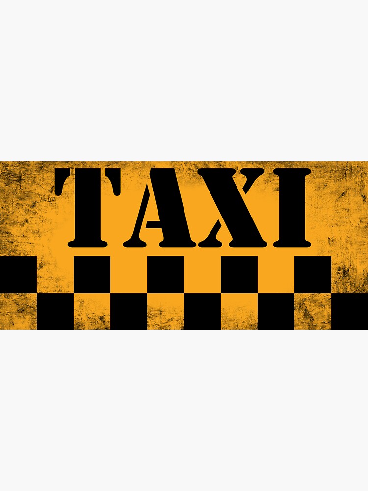 "Yellow TAXI" Sticker for Sale by DesignedbyHSK | Redbubble