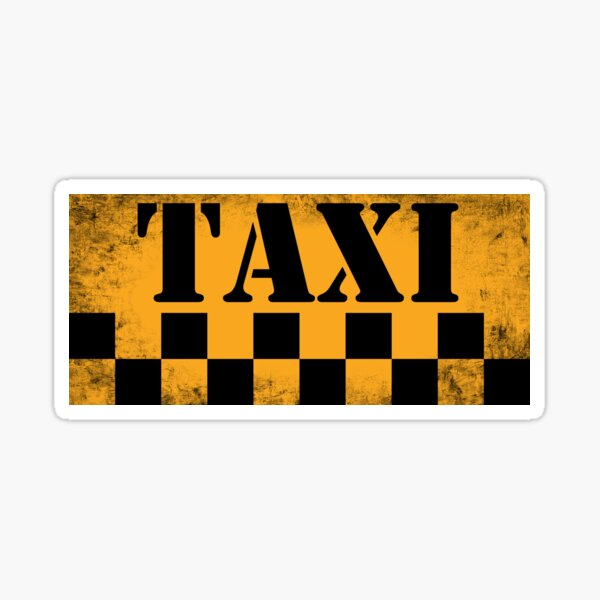 "Yellow TAXI" Sticker for Sale by DesignedbyHSK | Redbubble