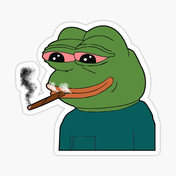 "Pepe The Frog smoking | the frog funny" Sticker for Sale by jxoriginal ...