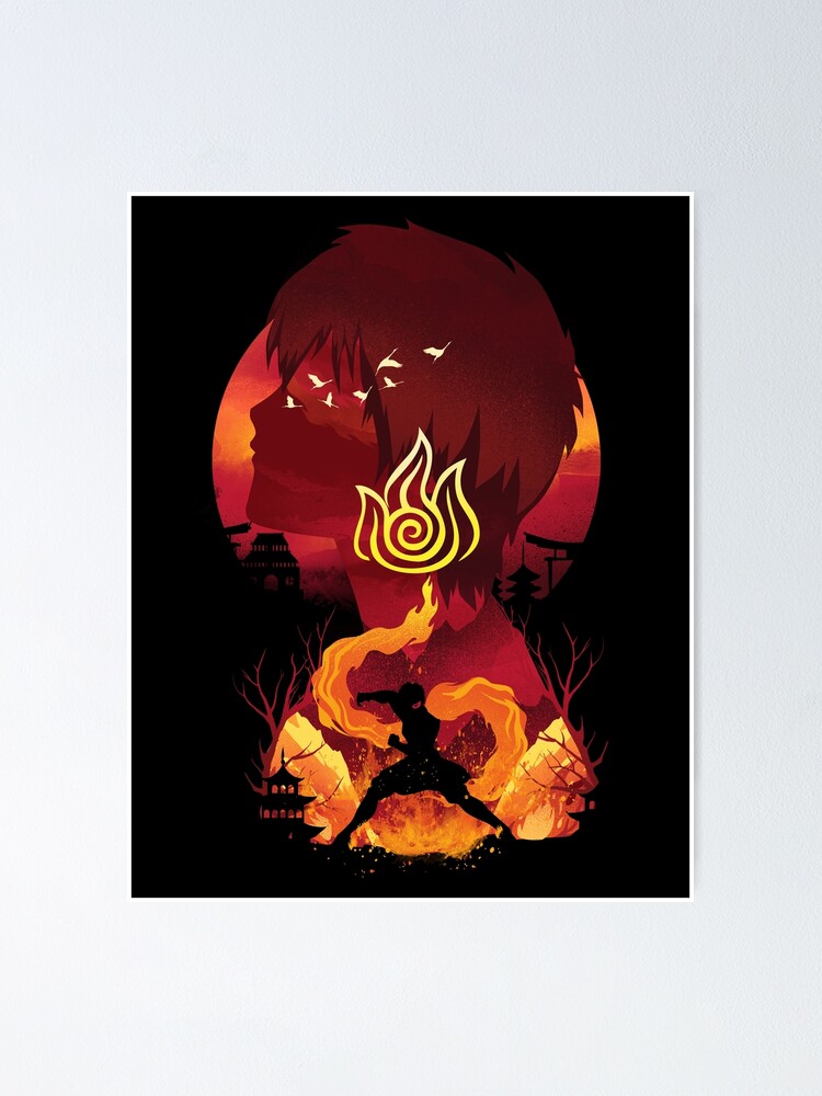"Firebender Landscape" Poster by dandingeroz | Redbubble
