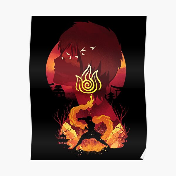 "Firebender Landscape" Poster by dandingeroz | Redbubble