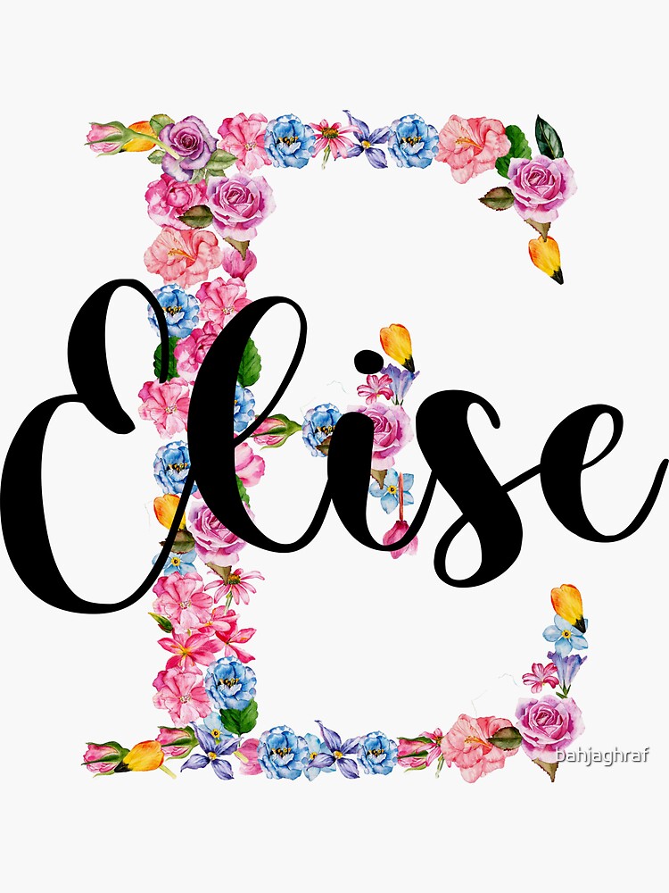 "Elise Name - Meaning of the name Elise" Sticker for Sale by bahjaghraf ...