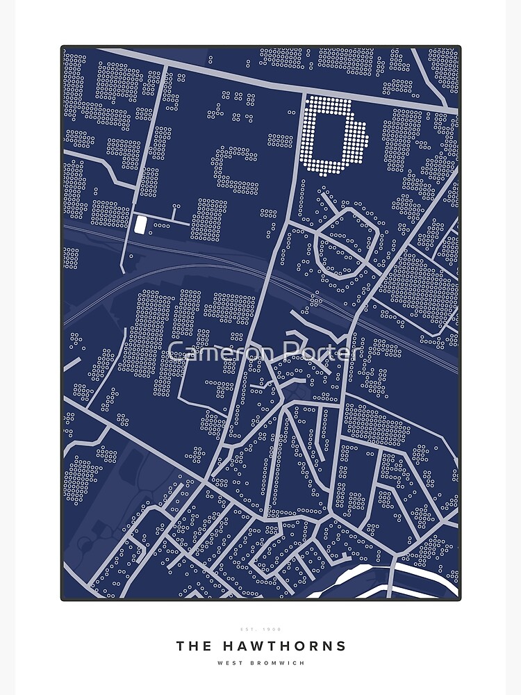 "The Hawthorns Stadium Dotted Map - West Bromwich Albion Football Club ...