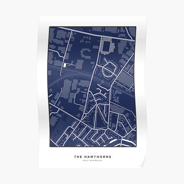 "The Hawthorns Stadium Dotted Map - West Bromwich Albion Football Club ...