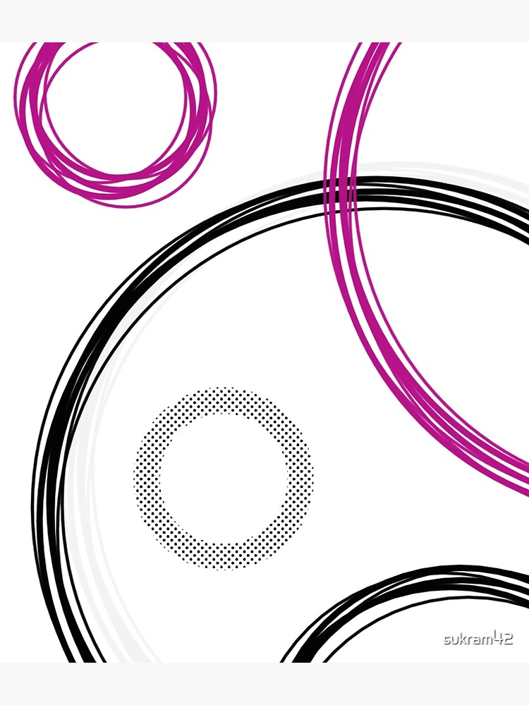 Simple Pink And Black Circles, Abstract Modern Art Painting - Perfect As Wall Art Backpack ...