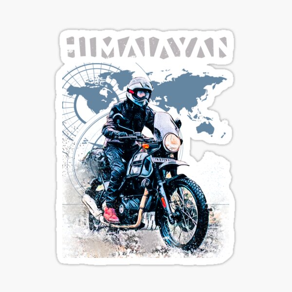 "Royal Enfield Himalayan 2021" Sticker for Sale by Evomotoarte | Redbubble