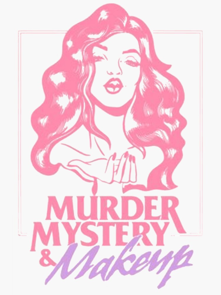 "Bailey sarian murder mystery and makeup " Sticker for Sale by ...