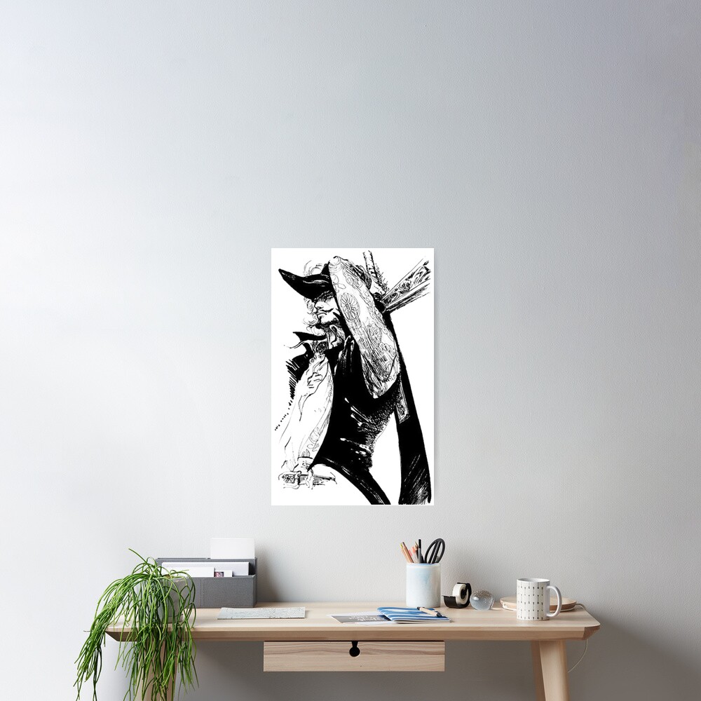 "One piece - Mihawk and his long sword" Poster for Sale by Trikst ...