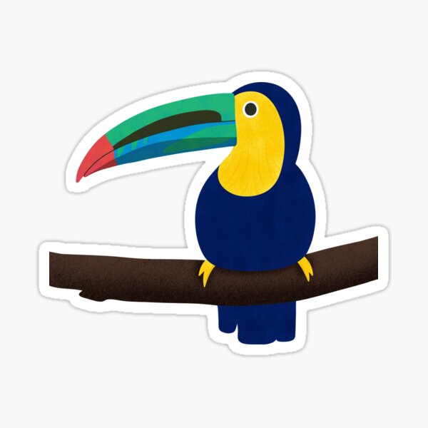 "Colorful Toucan Illustration | Blue Palette" Sticker by spoko-graphics ...