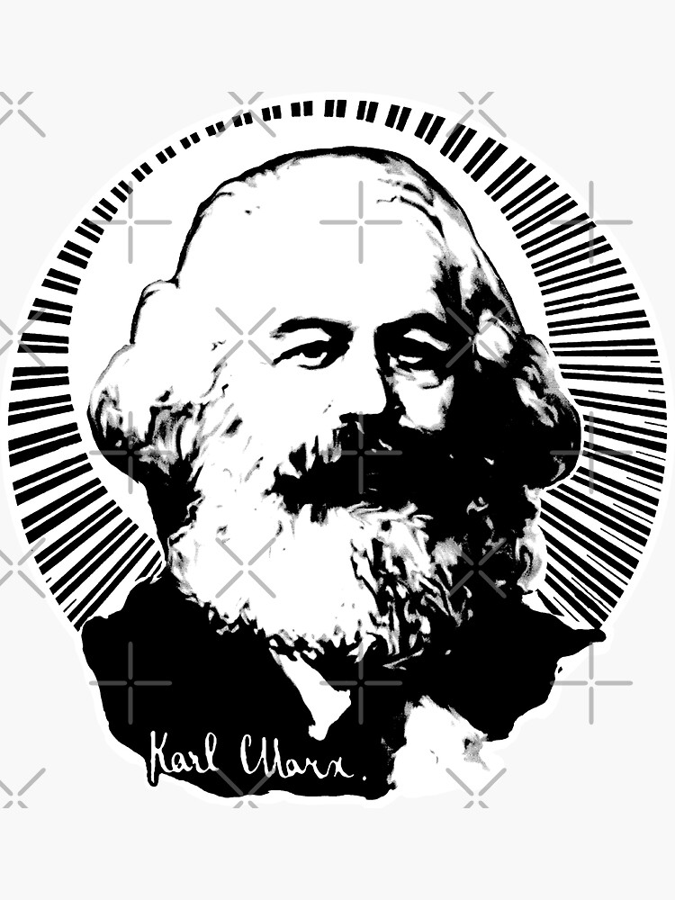 "Karl Marx" Sticker for Sale by carefuldisorder | Redbubble