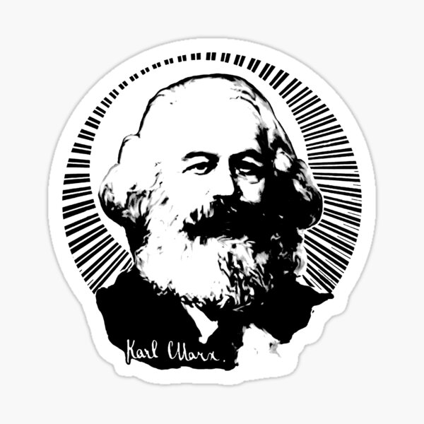 "Karl Marx" Sticker for Sale by carefuldisorder | Redbubble