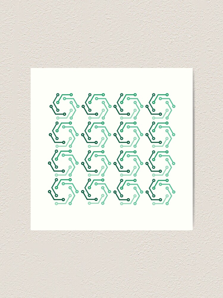 "PCB printed circuit board trace lines art" Art Print for Sale by ...