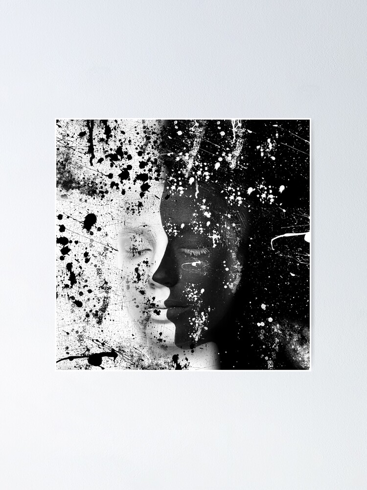 "2 FACE " Poster for Sale by johnnyssandart | Redbubble