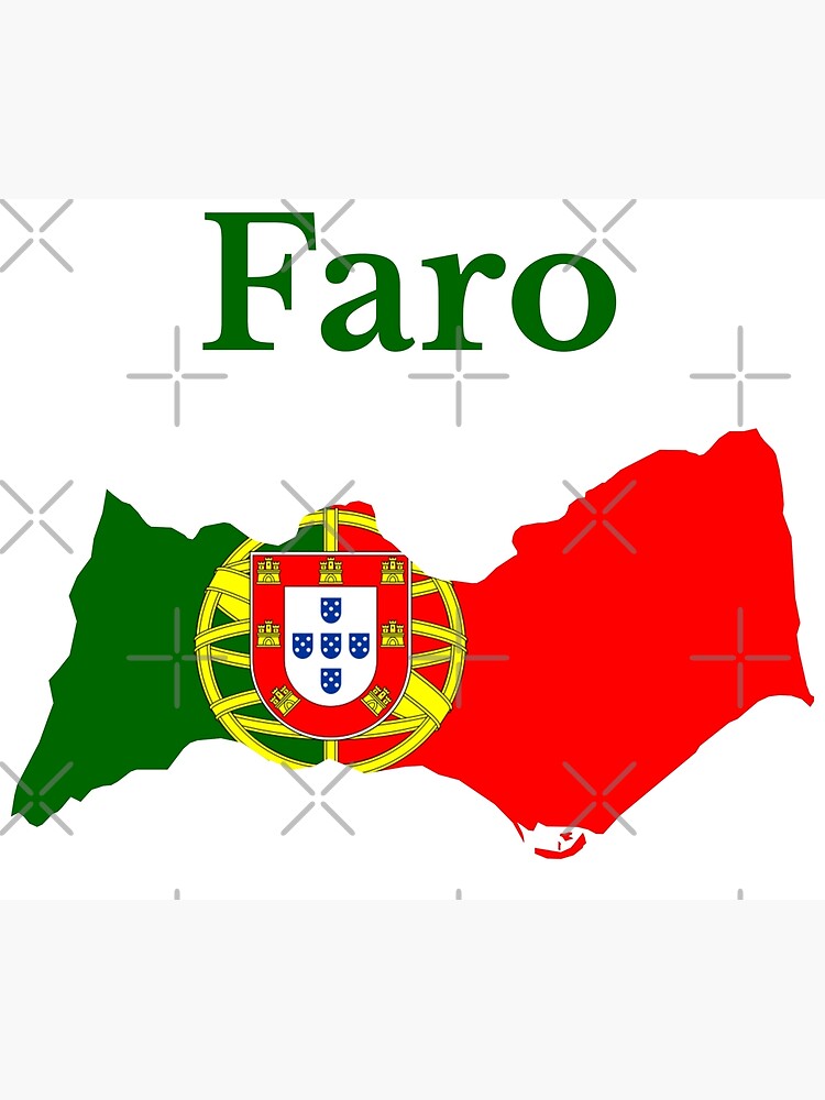 "Faro District Map Design, Portugal." Art Print for Sale by Marwa ...
