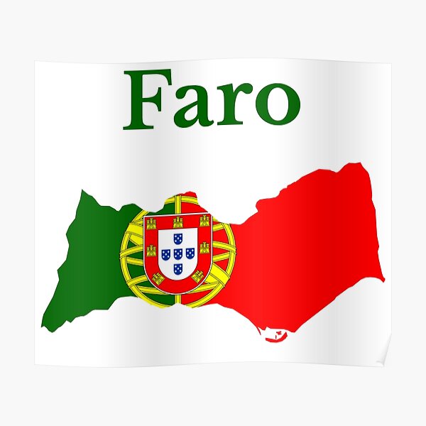 "Faro District Map Design, Portugal." Poster for Sale by marosharaf ...