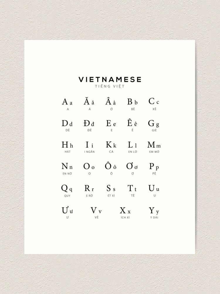 Vietnamese Alphabet Chart Tiếng Việt For Beginners: An In Depth