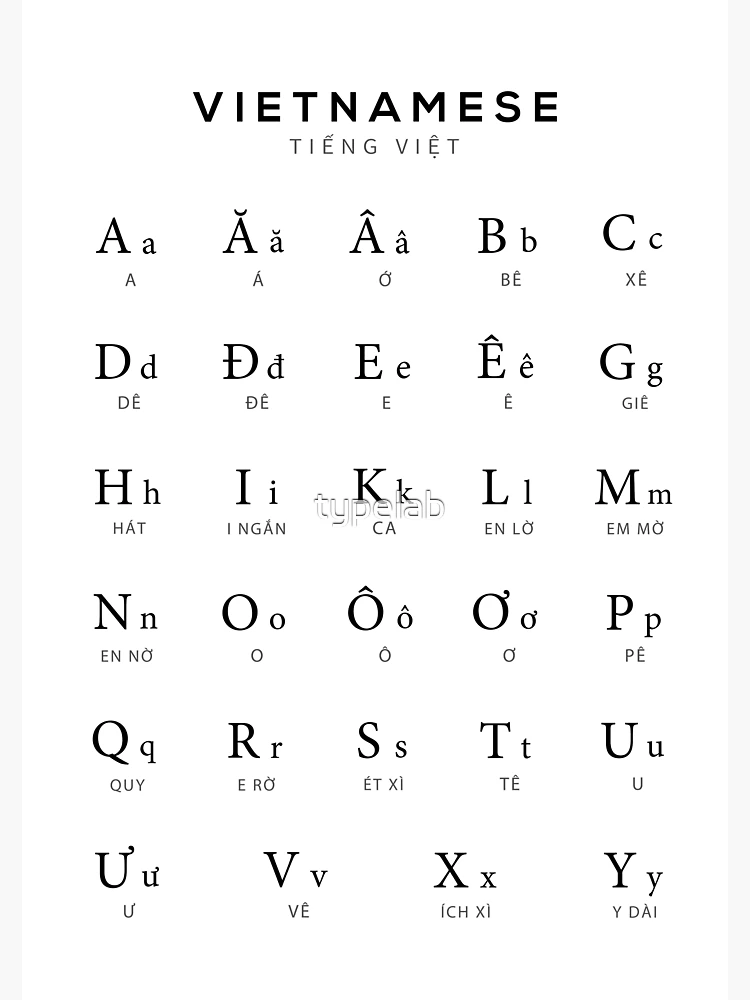 Vietnamese Alphabet Educational ABC Letters Vietnamese Alphabet Wooden